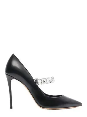 Casadei 100mm Julia Minorca Crystal-embellished Pumps - Black