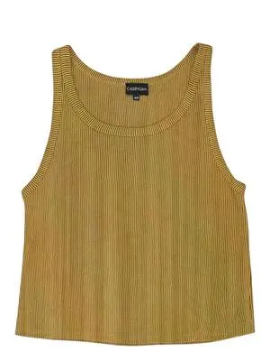 Callipygian Ribbed Tank Top - Brown