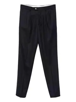 Brunello Cucinelli Pleated Wool Trousers - Blue