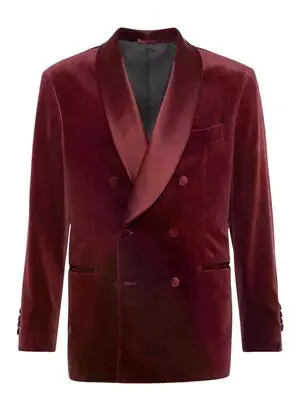 Brunello Cucinelli Velvet Blazer - Red