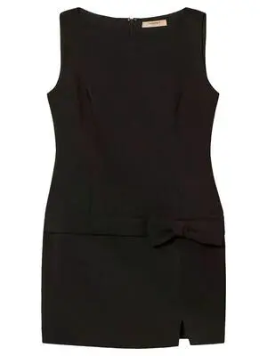 TWINSET Bow-detail Sleeveless Mini Dress - Black