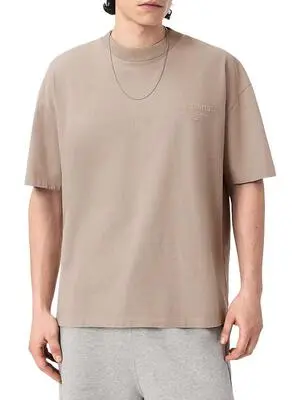 ALLSAINTS Oversized Xander Logo Tee - Dusk White