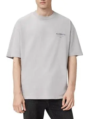 ALLSAINTS Oversized Future Logo Graphic Tee - Carbon Grey