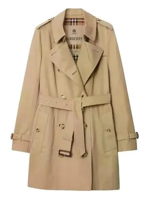 Burberry Belted Double-breasted Trench Coat - Neutrals