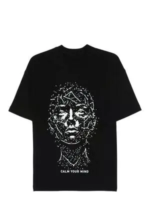 HAMZA Face-print T-shirt - Black