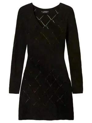 TWINSET Diamond-Pattern Mini Dress