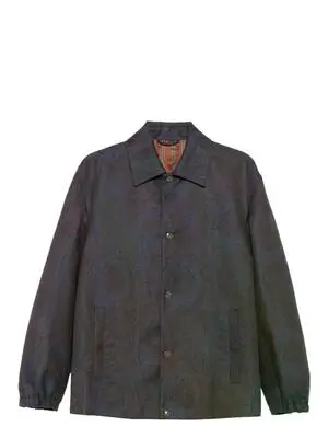 Etro Paisley-pattern Coach Shirt Jacket - Blue