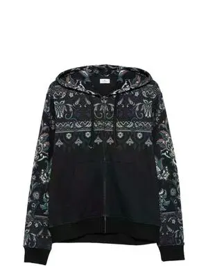 Etro Paisley-print Zip-up Hoodie - Blue