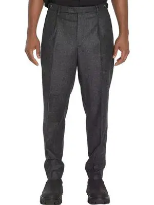 Barena Venezia Masco Bita Pleated Wool Trousers - Grey