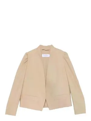 Max Mara Puff-sleeve Open-front Jacket - Neutrals