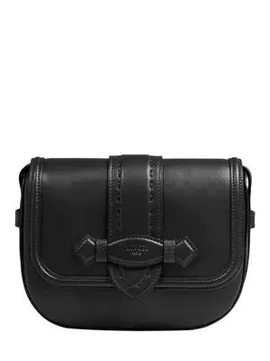 LANCEL Sienna Flap-detail Leather Shoulder Bag - Black