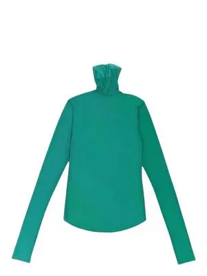 Callipygian Turtleneck Top - Green