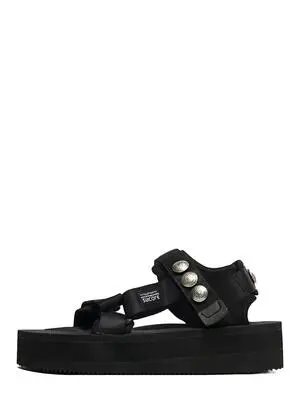 John Elliott Platform Buckle Sandals - Black