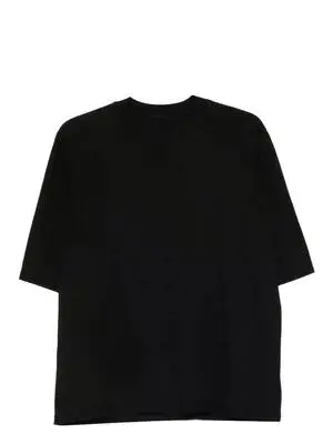 Rick Owens Short-sleeve Draped-hem Top - Black
