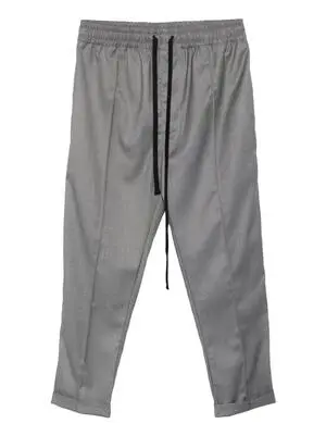 HAMZA Drawstring Cuffed Trousers Grey