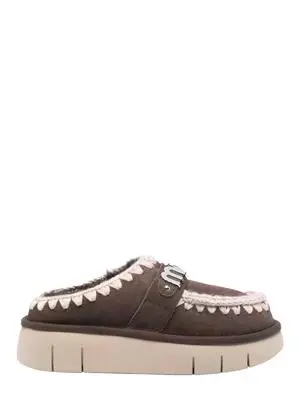 Mou Bounce Logo-plaque Mules - Brown