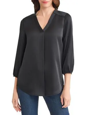 Jones New York Textured Crepe Tunic - Jones Black