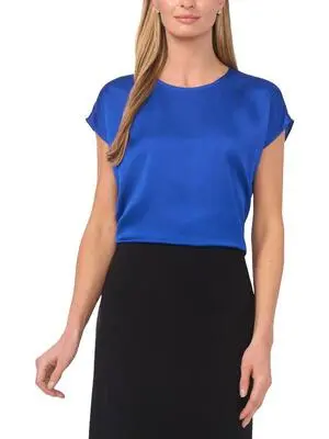 Halogen Charmeuse Top - Opulant Blue
