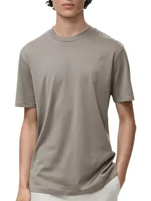 Mango Slim Fit Cotton T-shirt - Grey