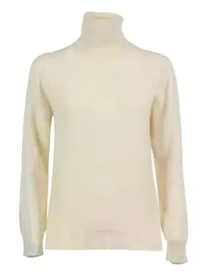 KANGRA Seamless Turtleneck Sweater - White