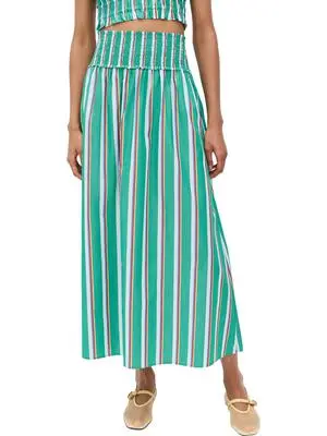 Hill House Home The Delphine Nap Skirt - Sunset Stripe