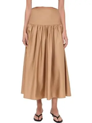 Solid & Striped The Magnolia Midi Skirt - Camel
