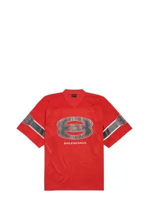 Balenciaga Oversized Mesh Football Jersey T-shirt - Red