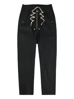 Rick Owens Tapered-leg Stretch-cotton Trousers - Black