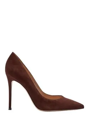 GIANVITO ROSSI 105 Suede Pumps - Brown