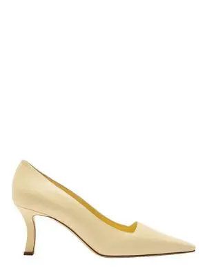 Manolo Blahnik Lyel 40 Leather Pumps - Yellow