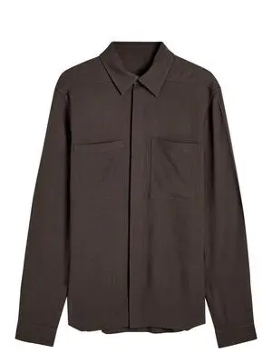 Rick Owens Work Wool Shirt - Brown