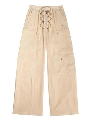 Rick Owens Cargobela Wide-leg Corduroy Cargo Trousers - Cream