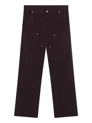 MAISON MARGIELA Cotton Straight-leg Trousers - Burgundy