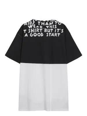 MAISON MARGIELA Black Cotton Aids T Shirt - White