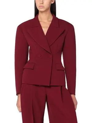 Andamane Single-breasted Jacket - Burgundy