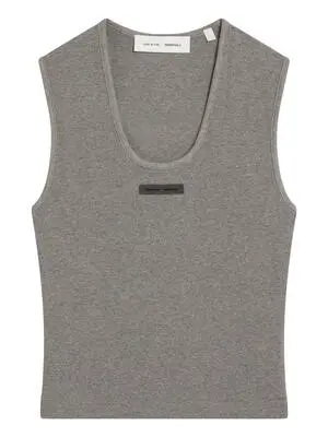 Fear Of God Ribbed Cotton Blend Tank Top - Grey