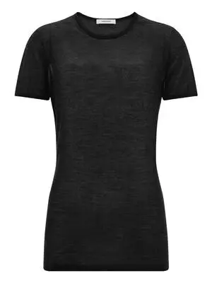 FERRAGAMO Knitted T-shirt - Black