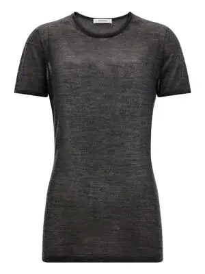 FERRAGAMO Knitted T-shirt - Grey