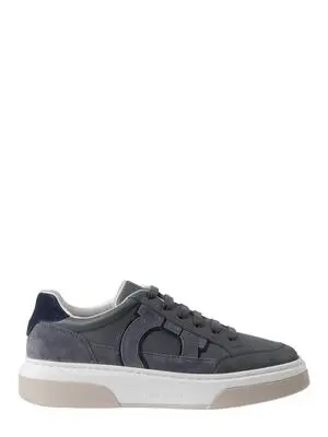 FERRAGAMO Gancini Low-Top Sneaker Grey