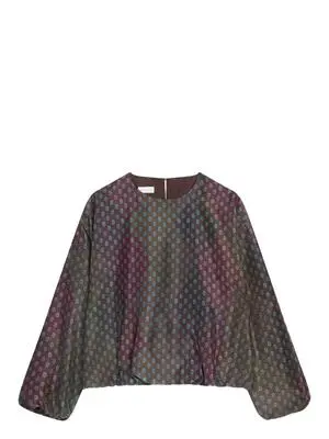 Dries Van Noten Geometric Print Blouse - Brown