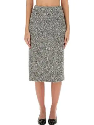 Tory Burch Tweed Skirt - Black