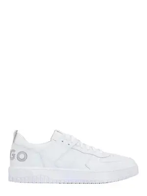 Hugo Logo-detail Leather Trainers - White