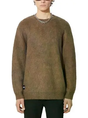 MANASTASH Brushed-effect Crew-neck Sweater - Brown