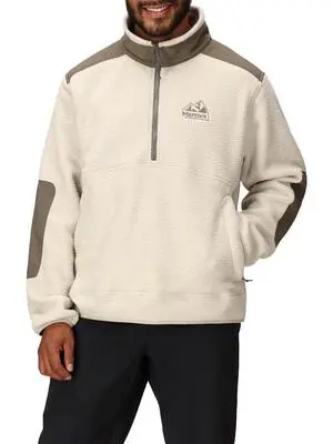 MARMOT Wanderer High Pile Fleece Half Zip Pullover - Birch Bark