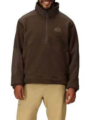 MARMOT Wanderer High Pile Fleece Half Zip Pullover - Hickory Nut