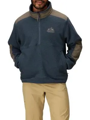 MARMOT Wanderer High Pile Fleece Half Zip Pullover - Thunderhead/claystone