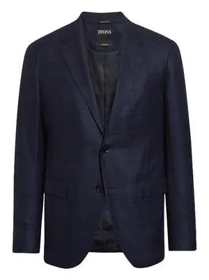 Zegna 15milmil15 Microcheck Wool Sport Coat - Dark Blue