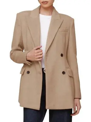 Avec Les Filles Hourglass Blazer Coat - Camel