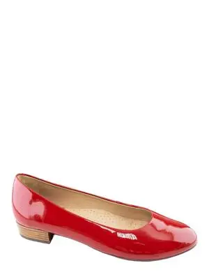 MARC JOSEPH NEW YORK Madison Leather Flat - Campari Patent