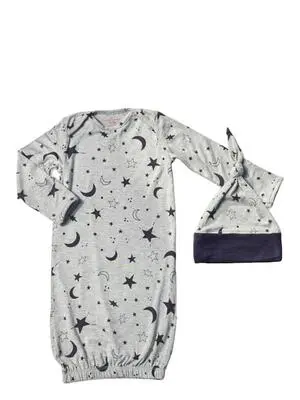 EVERLY GREY Long Sleeve Gown And Hat Set Twinkle Night